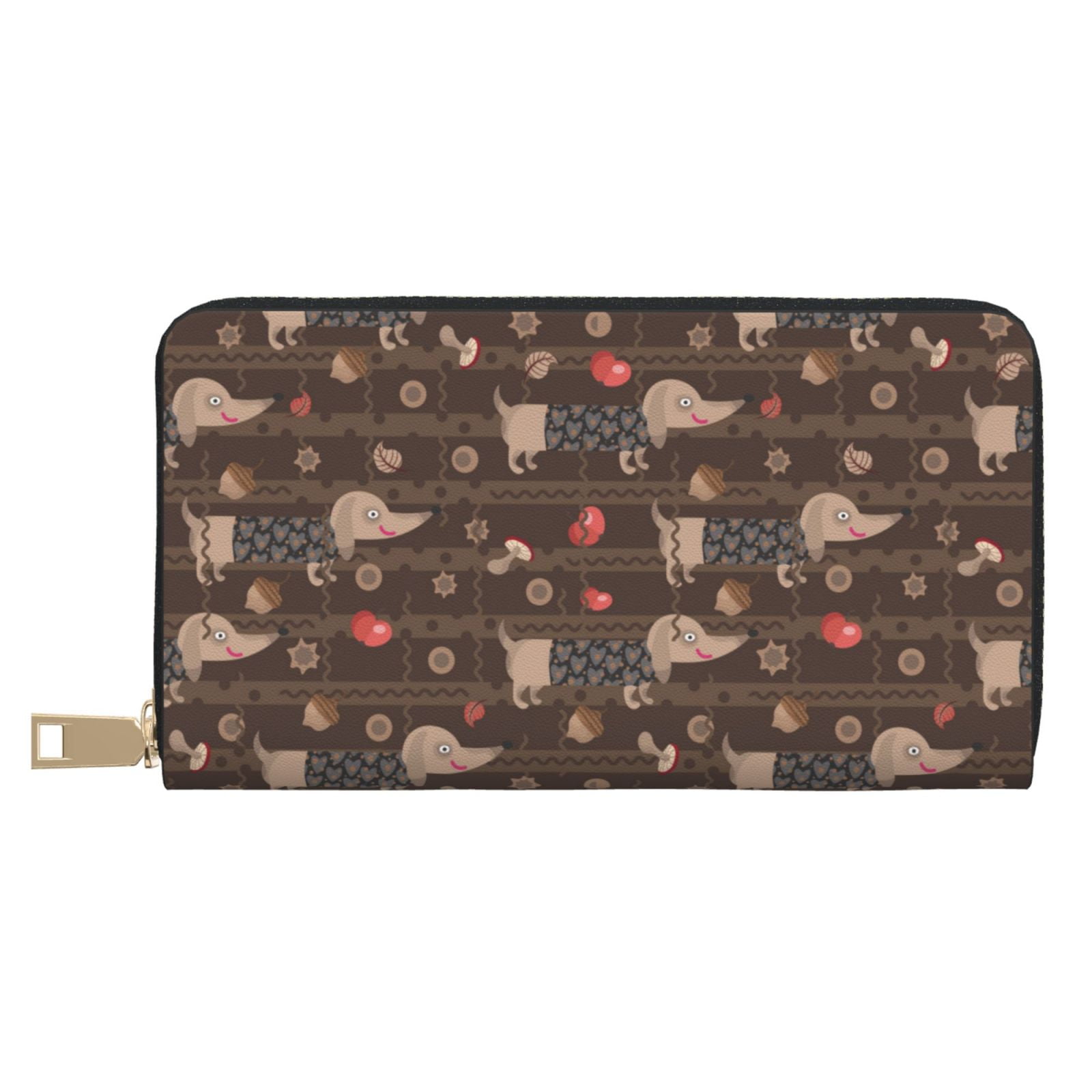 Wallets for Men With Money Clip, Dachshund Dog Puppy Mushroom Mens ...