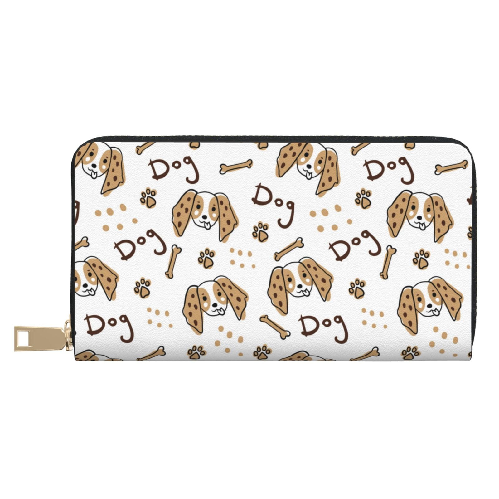 Wallets for Men With Money Clip, Dalmatian Dog Cartoon Mens Wallet With ...