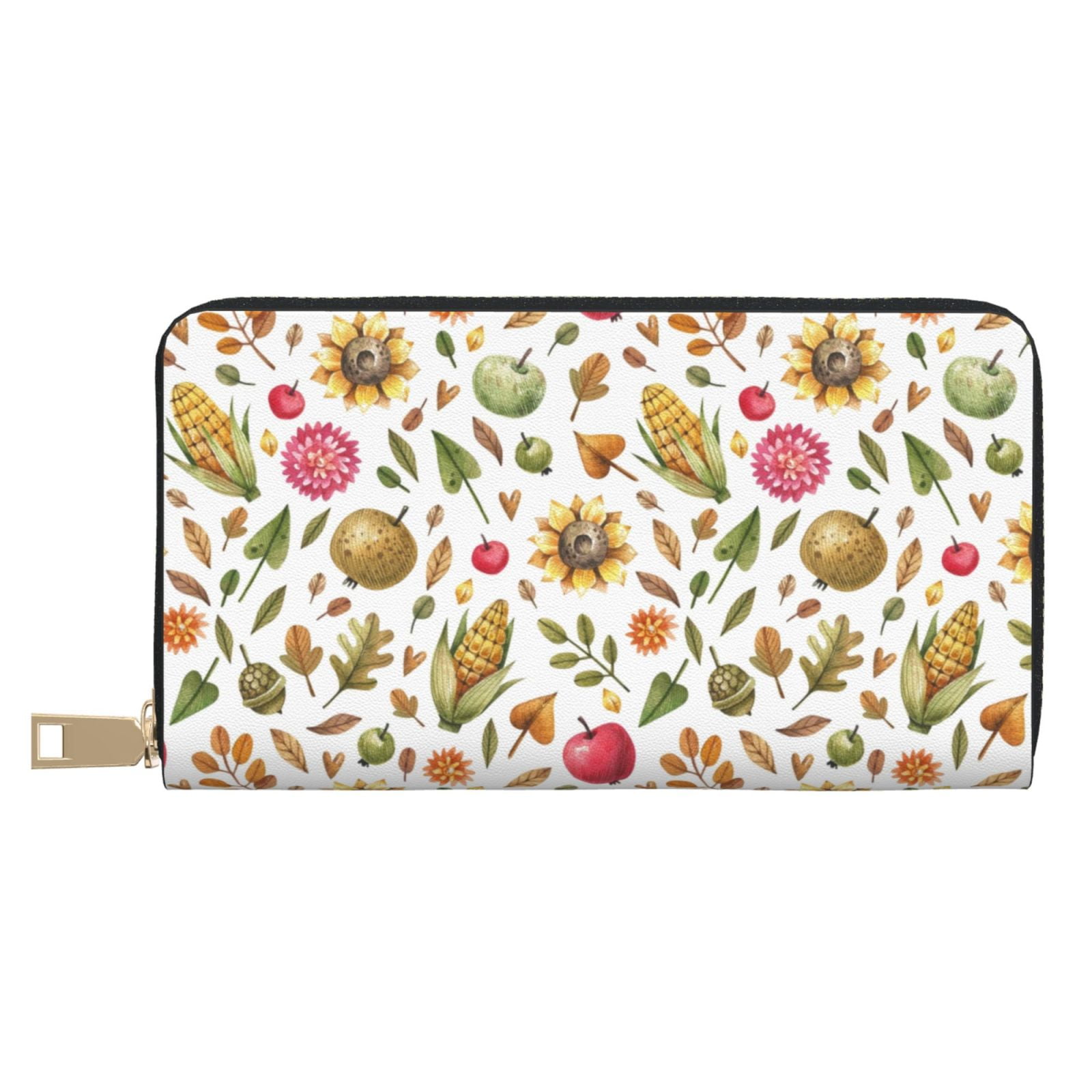 Wallets for Men With Money Clip, Fall Fruits And Vegetables Mens Wallet ...