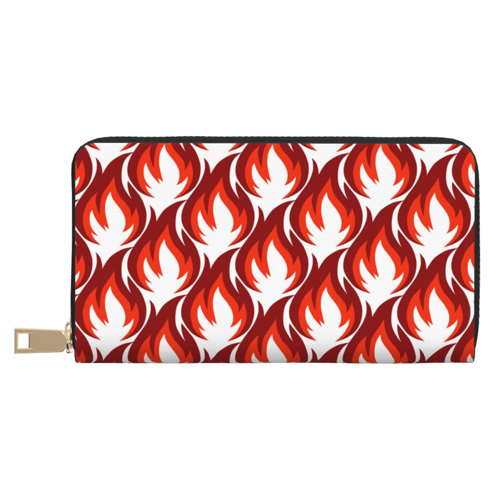 Wallets for Men With Money Clip, Fire Symbols Mens Wallet With Credit ...