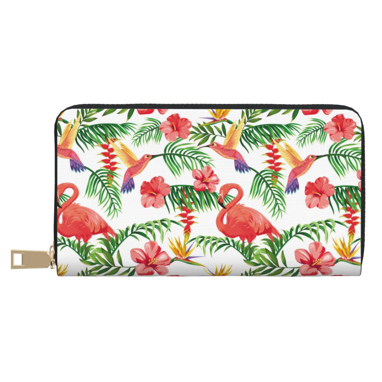 Wallets for Men With Money Clip, Flamingo Hummingbird Red Mens Wallet ...