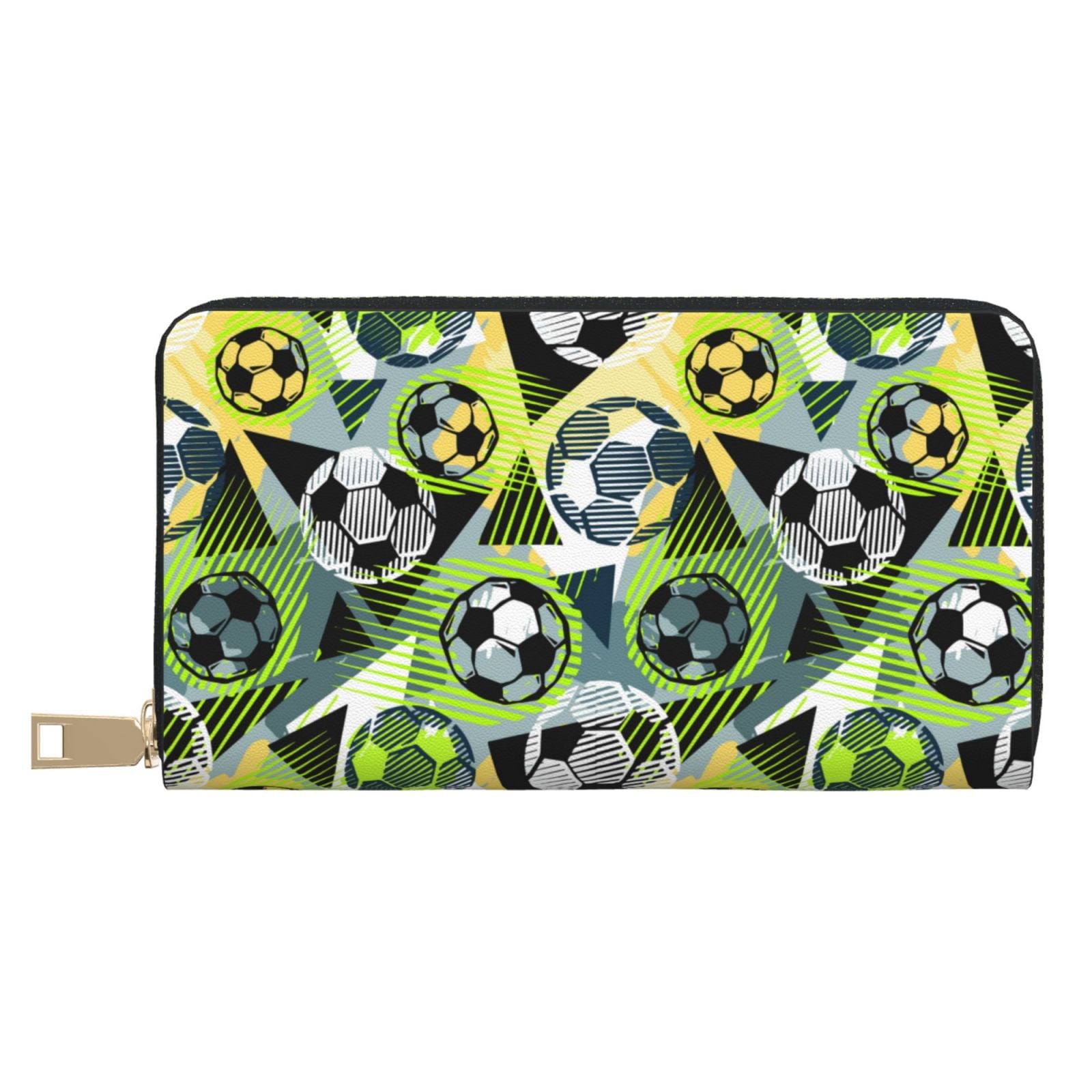 Wallets for Men With Money Clip, Football Doodle Mens Wallet With ...