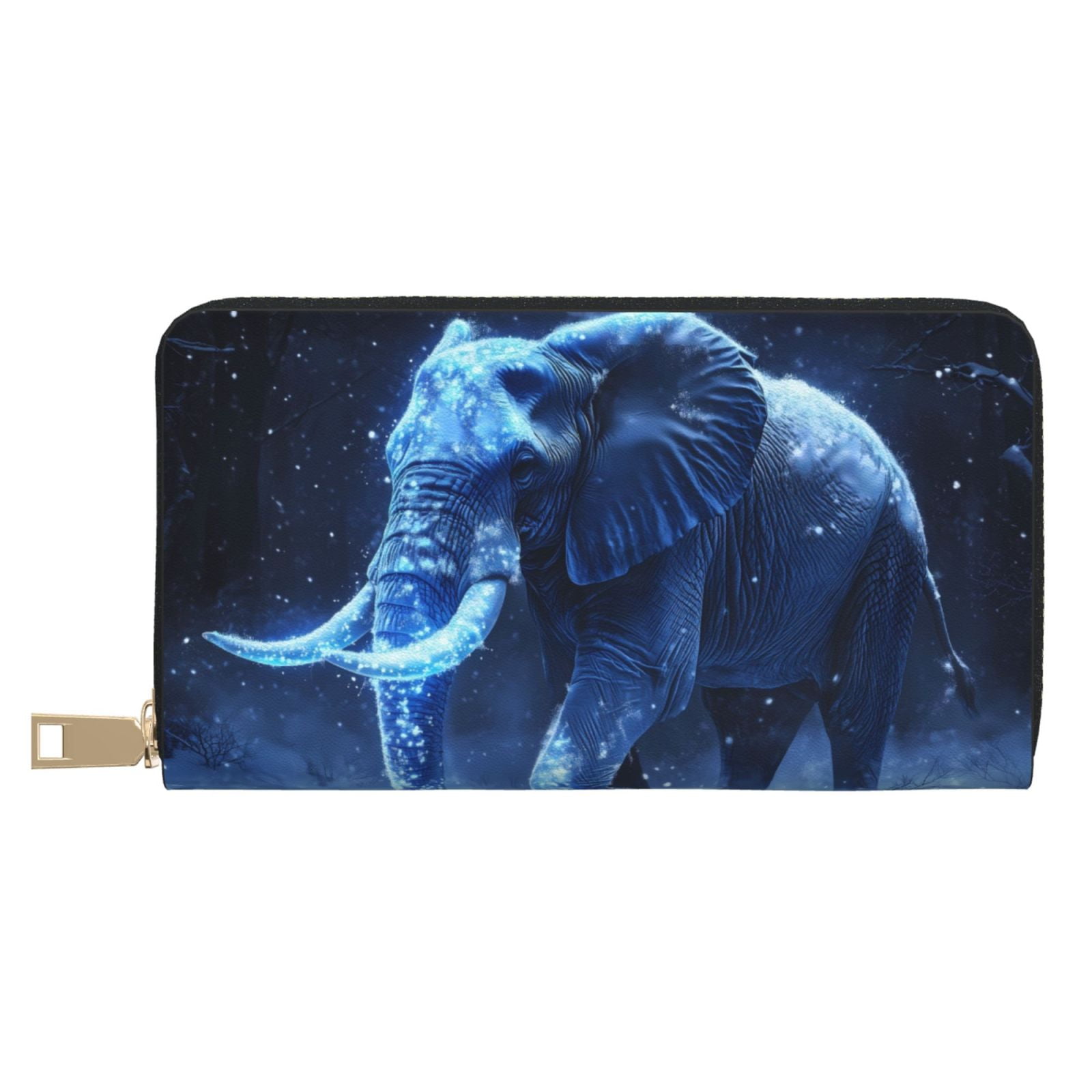Wallets for Men With Money Clip, Frozen Night Elephant Mens Wallet With ...