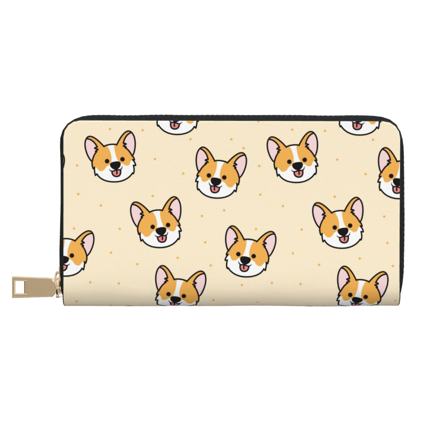 Wallets for Men With Money Clip, Funny Cute Corgi Dog Face Mens Wallet ...