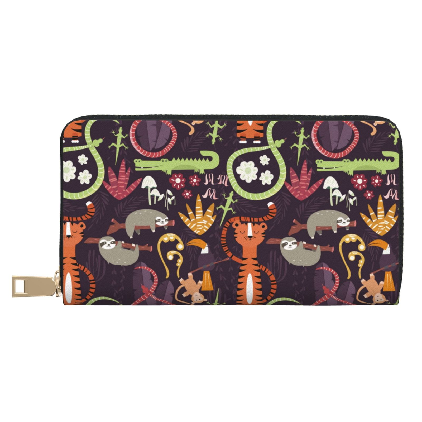 Wallets for Men With Money Clip, Funny tiger sloth Mens Wallet With ...