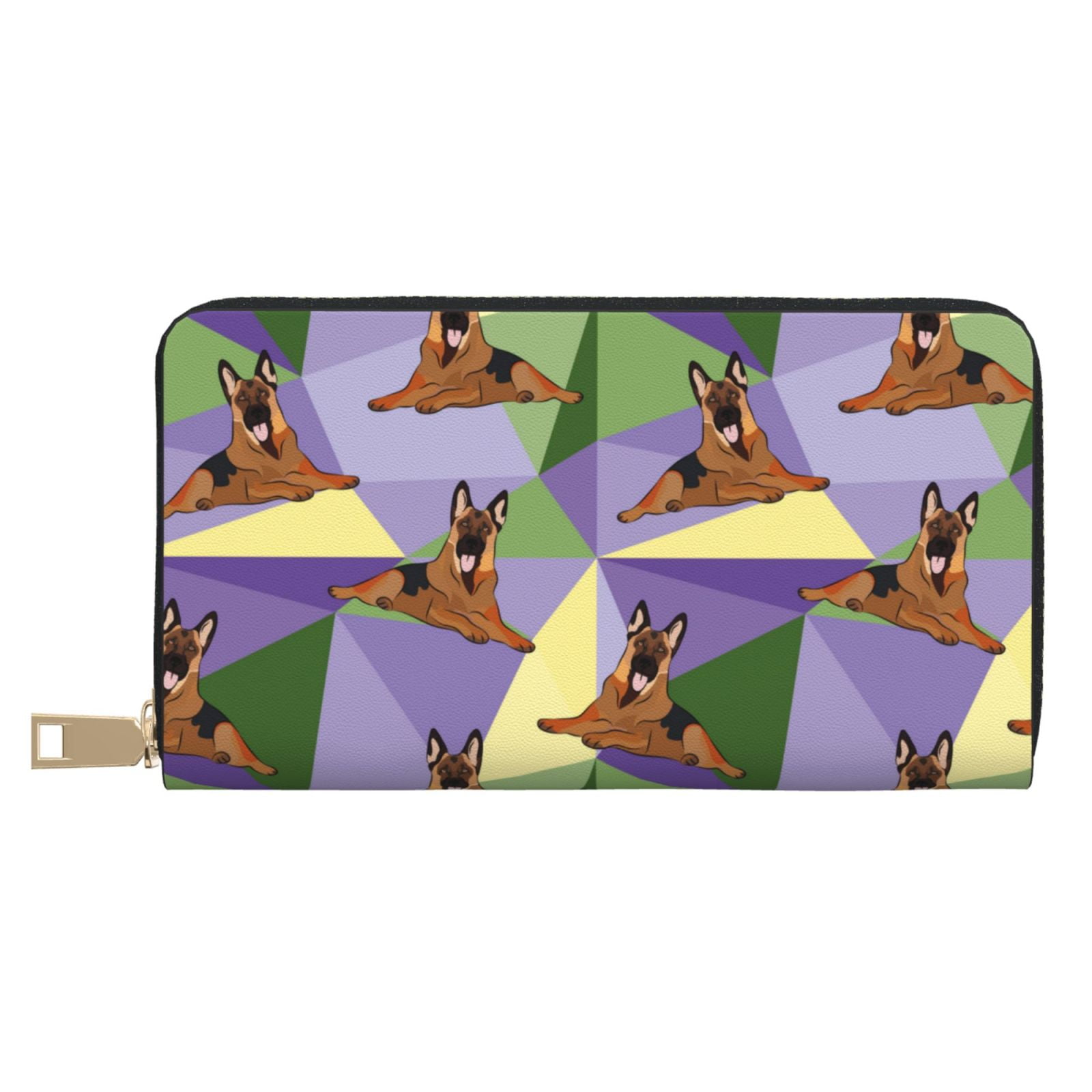 Wallets for Men With Money Clip, German Shepherd Dog Geometry Mens ...
