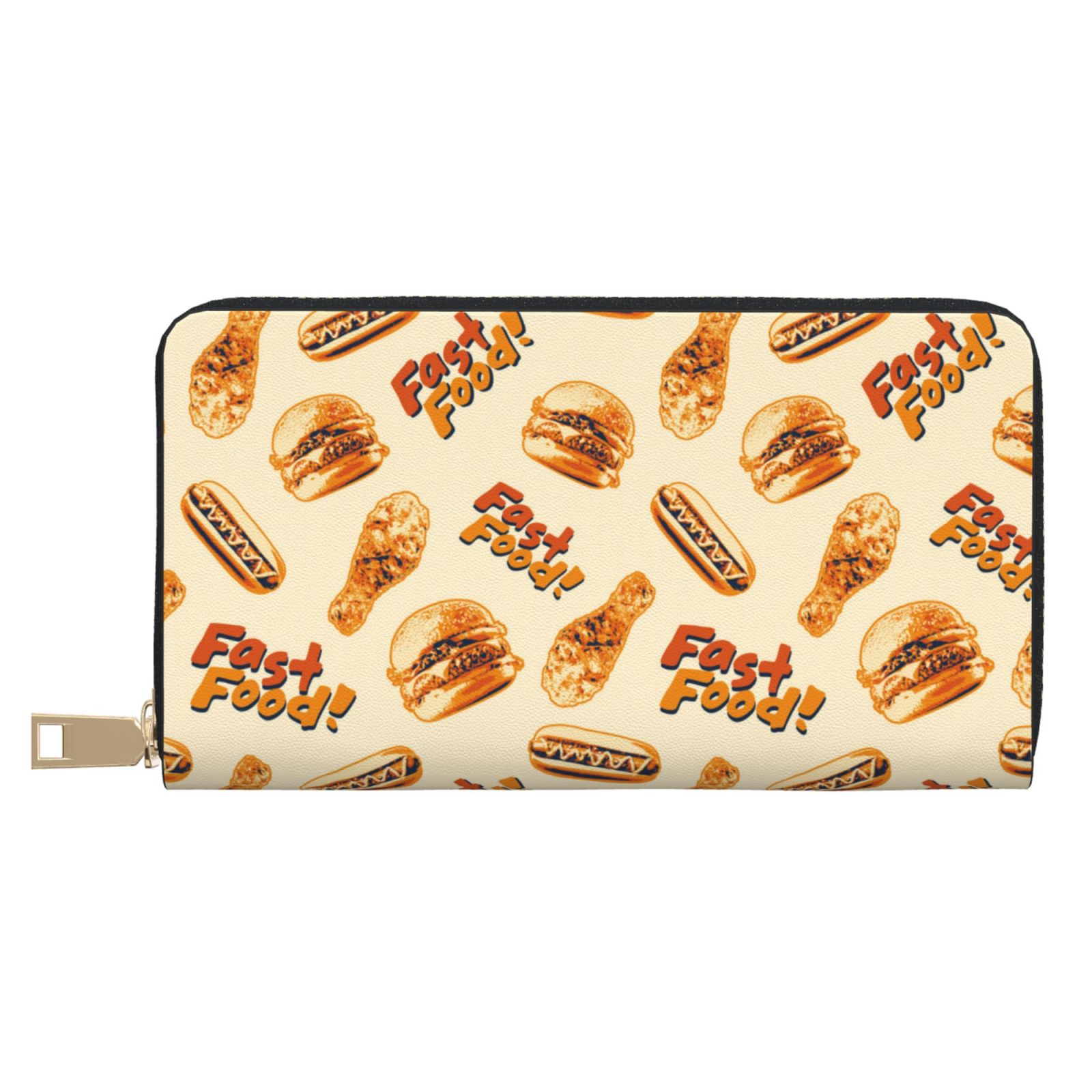 Wallets for Men With Money Clip, Hamburger Chicken Legs Mens Wallet ...