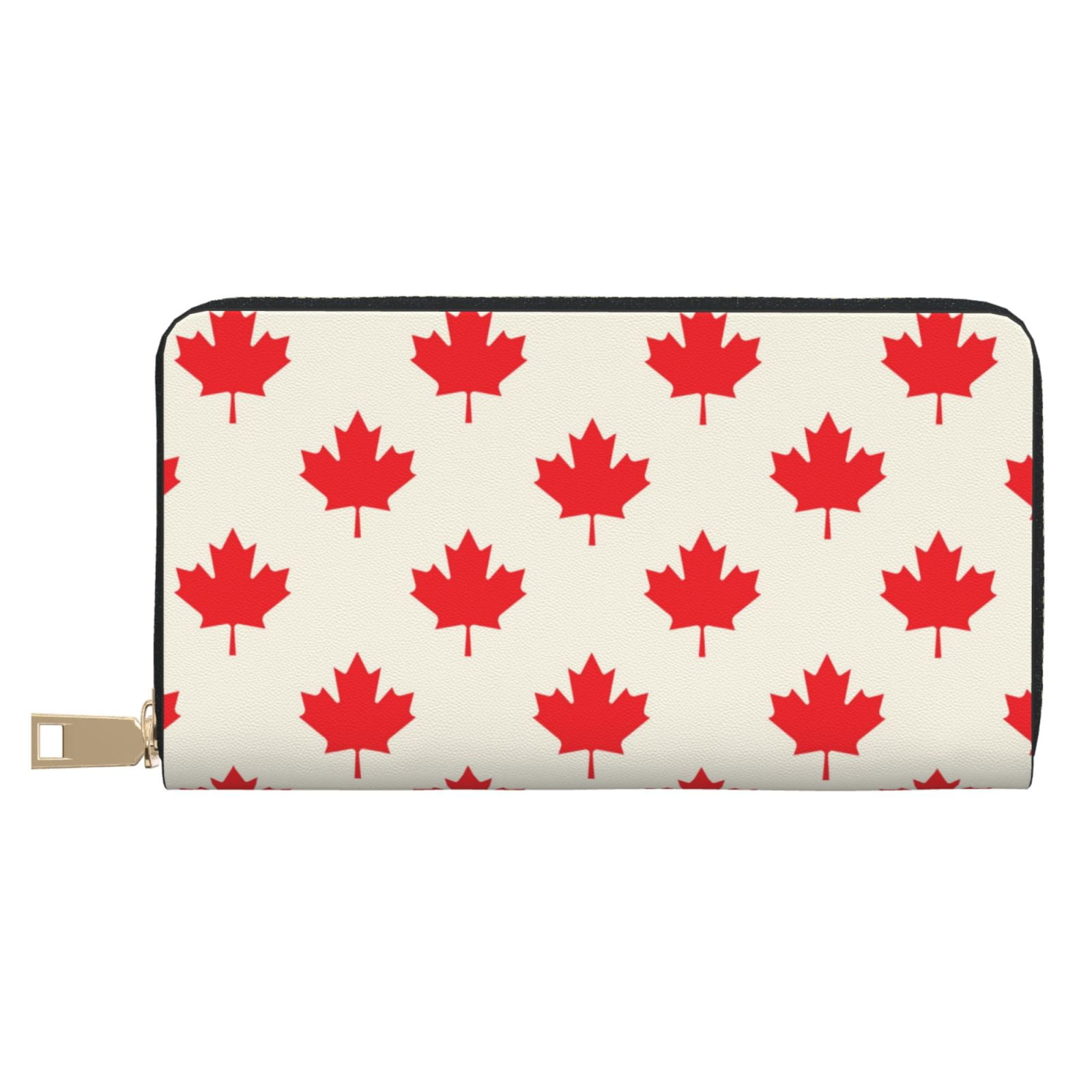 Wallets for Men With Money Clip, Happy Canada Day Mens Wallet With ...