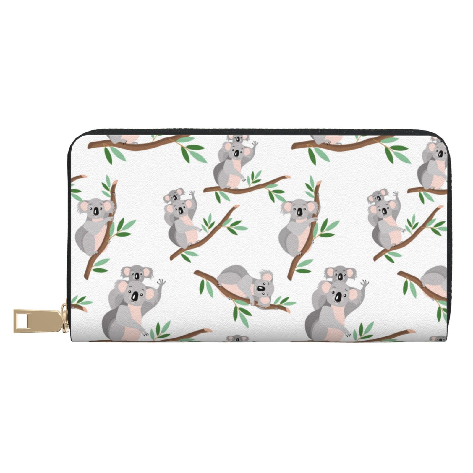 Wallets for Men With Money Clip, Koala on a branch Mens Wallet With ...