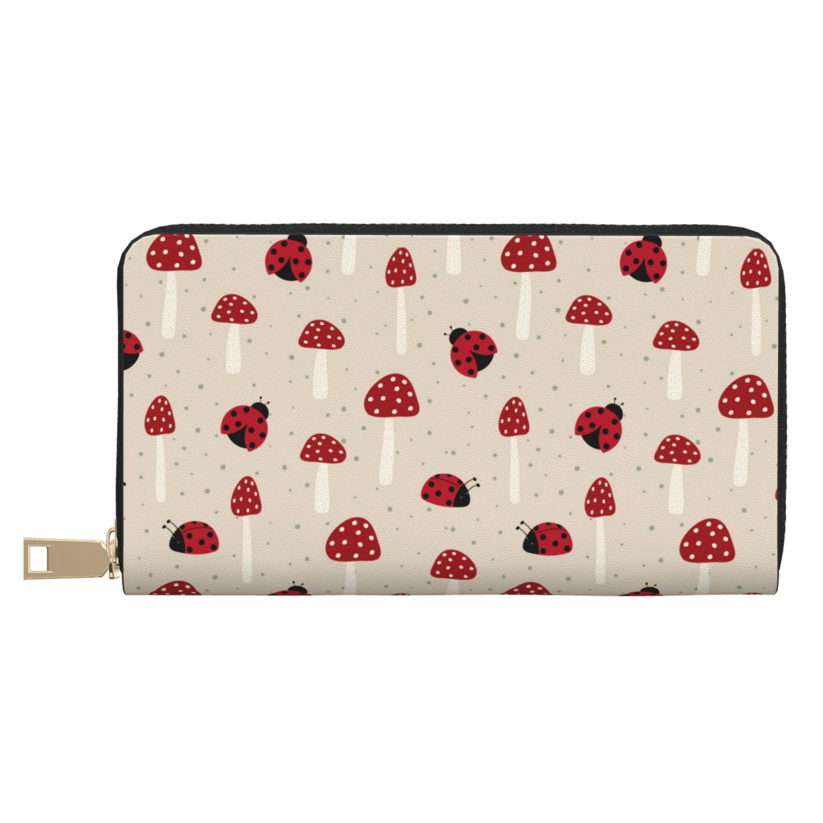 Wallets for Men With Money Clip, Ladybug With Mushroom Mens Wallet With ...