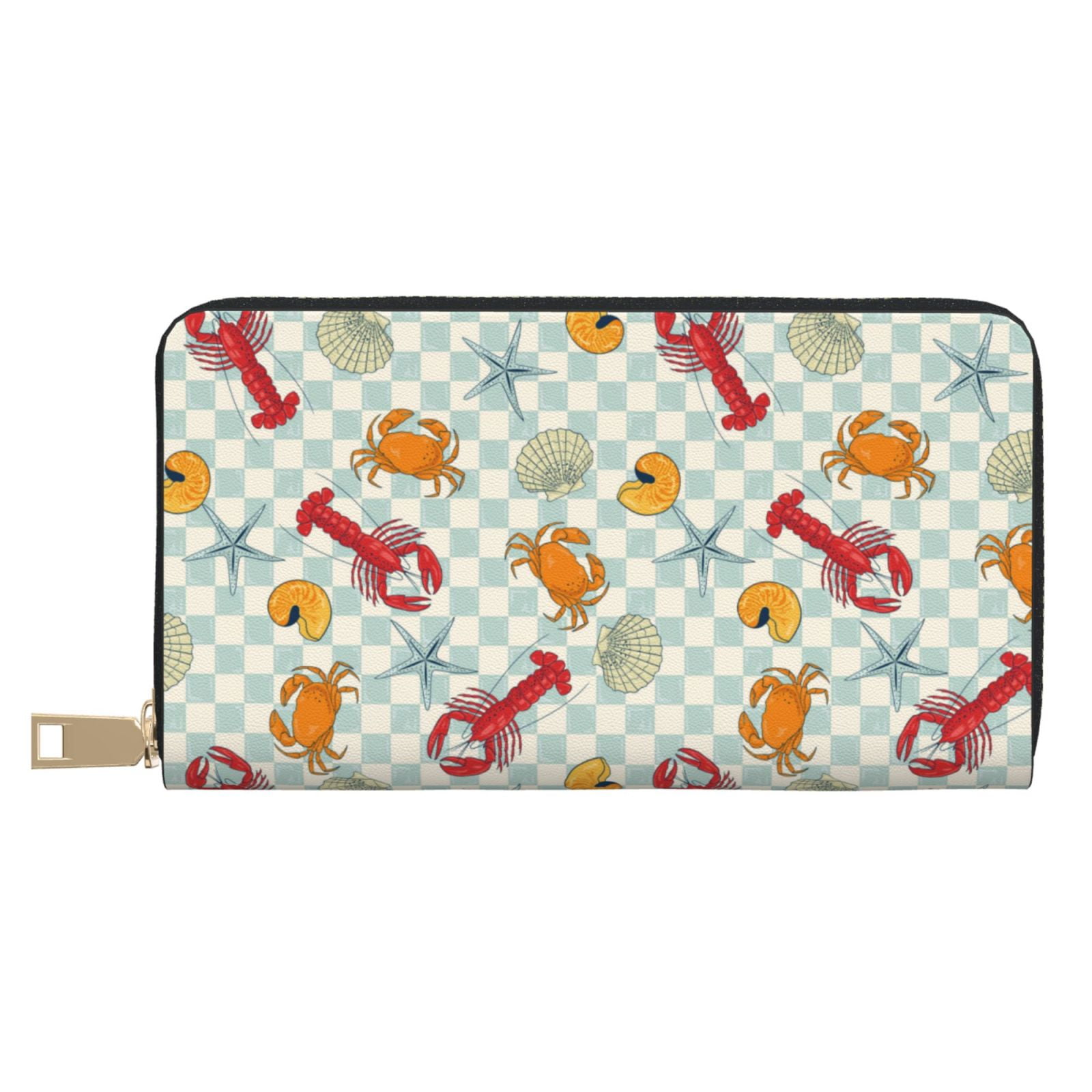 Wallets for Men With Money Clip, Lobster Sea Shell Mens Wallet With ...