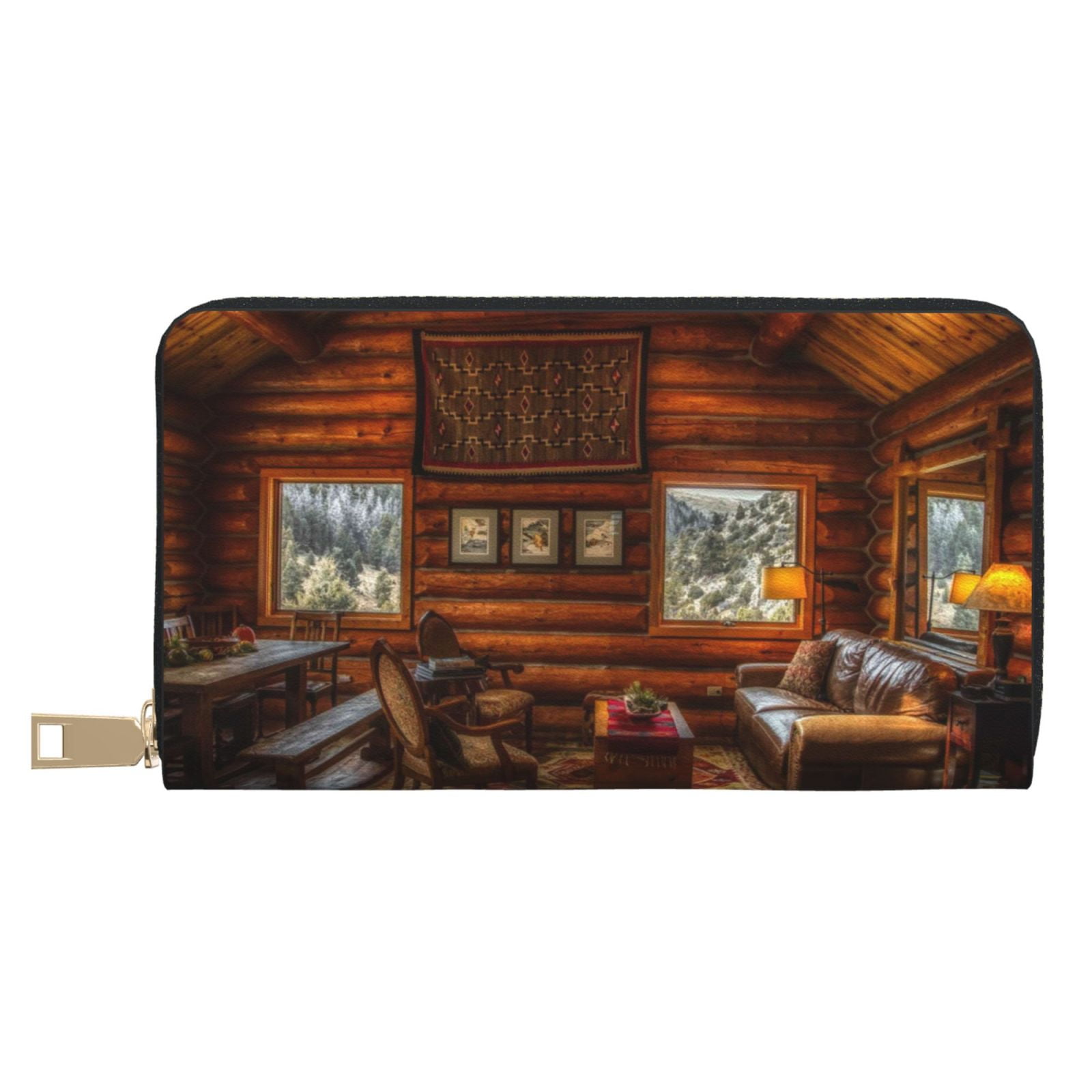 Wallets for Men With Money Clip, Log Cabin Inside Mens Wallet With ...