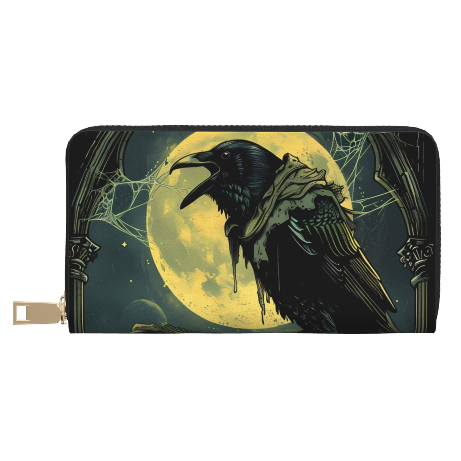 Wallets for Men With Money Clip, MoonNight Sky Crow Mens Wallet With ...