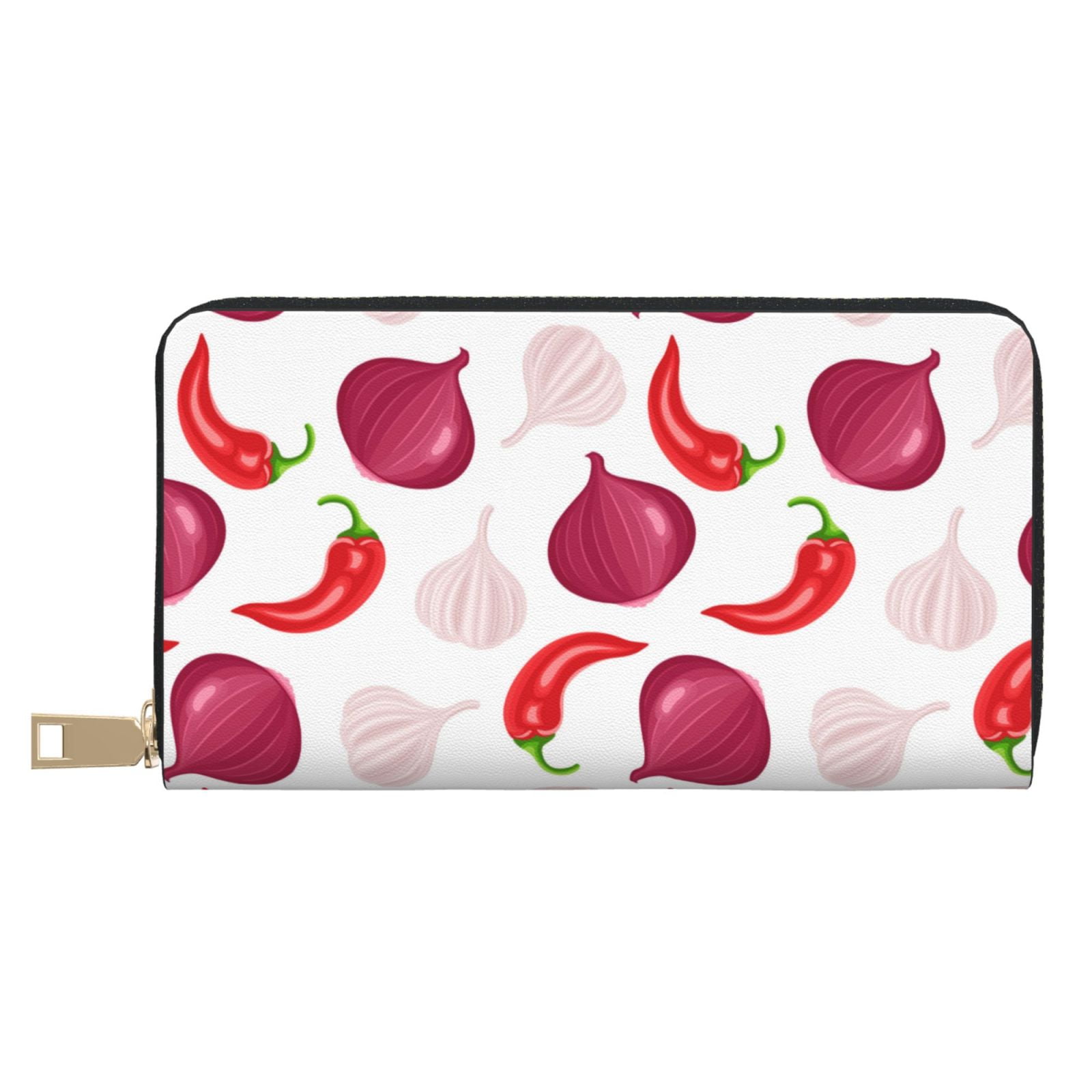 Wallets for Men With Money Clip, Onion red chili Mens Wallet With ...