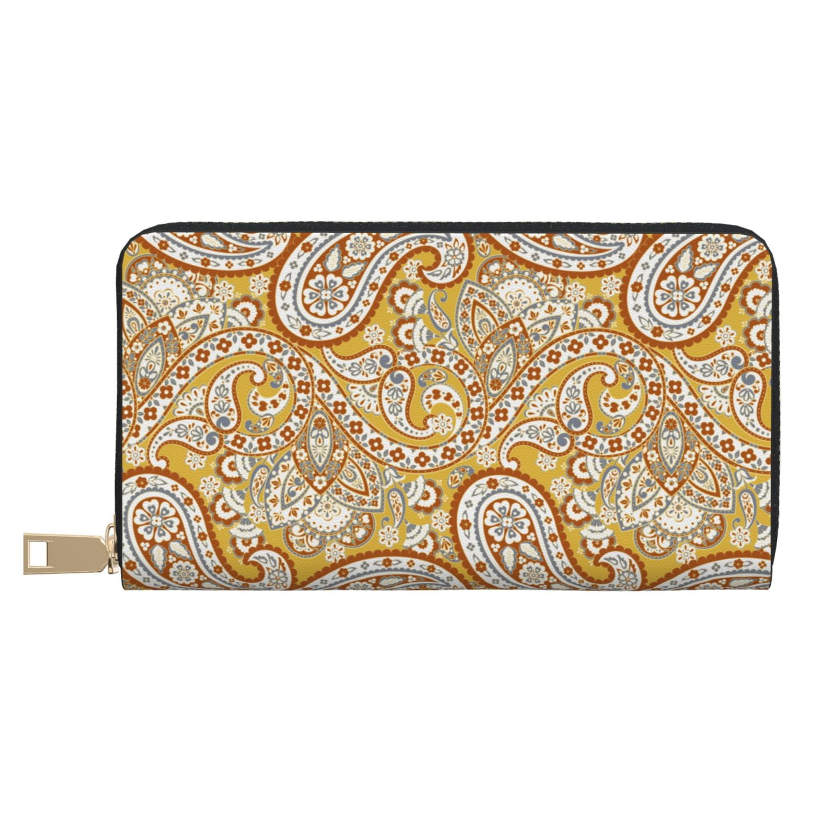 Wallets for Men With Money Clip, Paisley Pattern No.9088 Mens Wallet ...