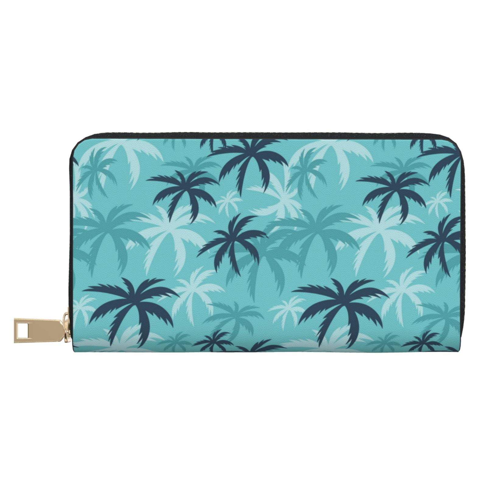 Wallets for Men With Money Clip, Palm tree_AL Mens Wallet With Credit ...