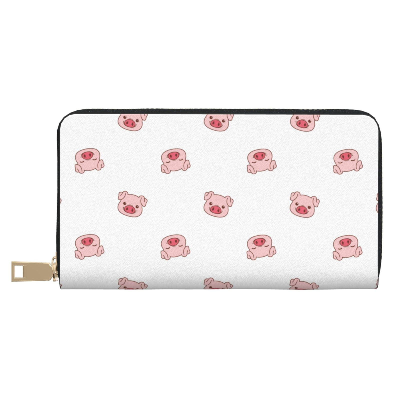 Wallets for Men With Money Clip, Pink Cute Pig Face Mens Wallet With ...