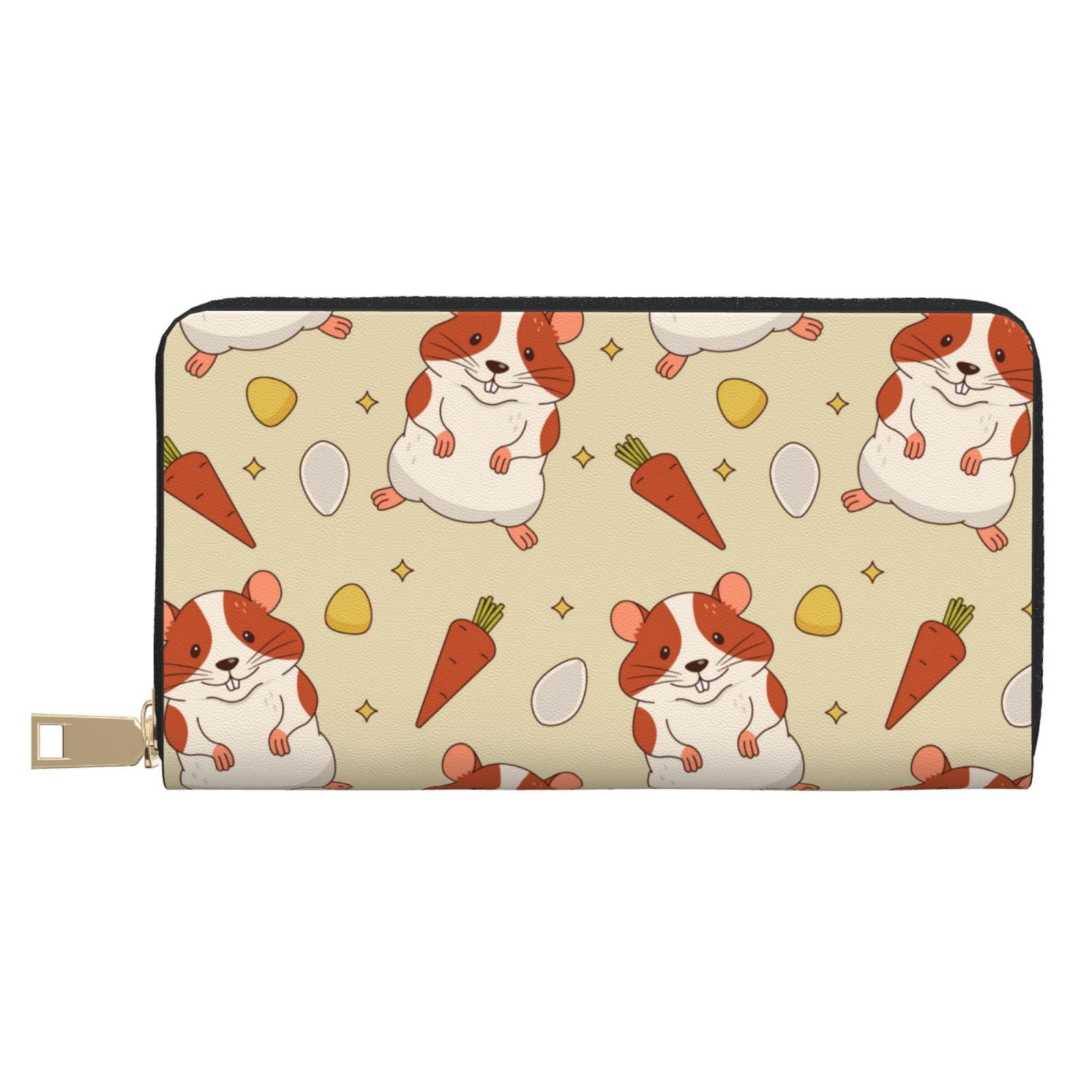 Wallets for Men With Money Clip, Radish Cartoon Cute Hamster Mens ...