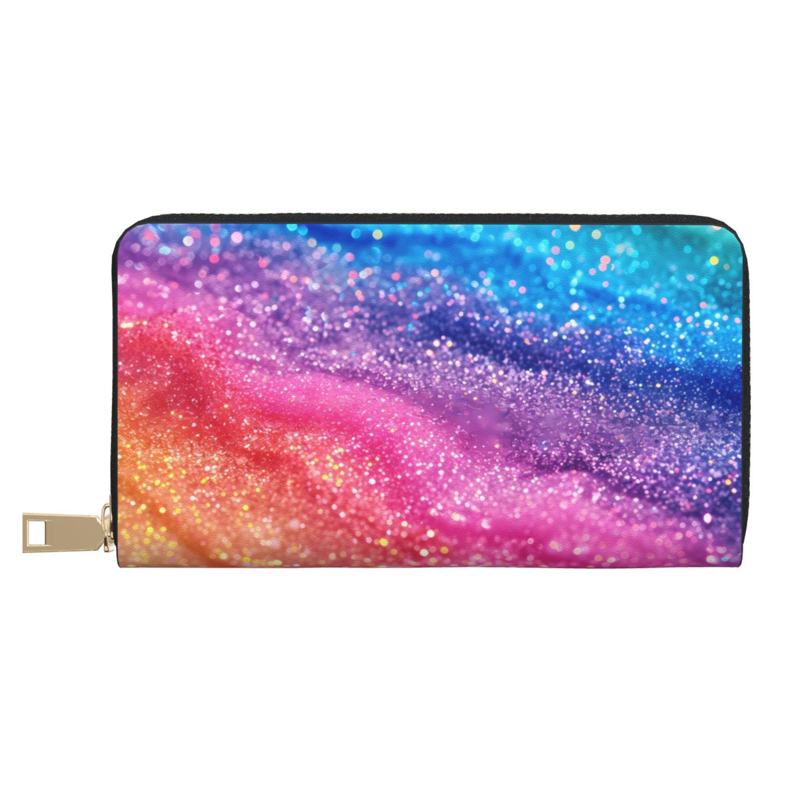 Wallets for Men With Money Clip, Rainbow Glitter Cute Mens Wallet With Credit Card Holder Gifts ...