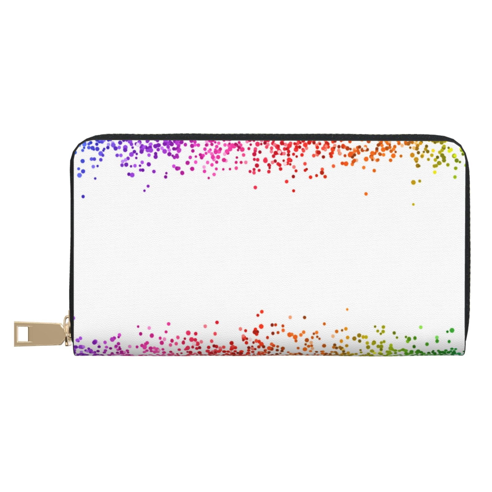 Wallets for Men With Money Clip, Rainbow Glitter Frame Mens Wallet With ...