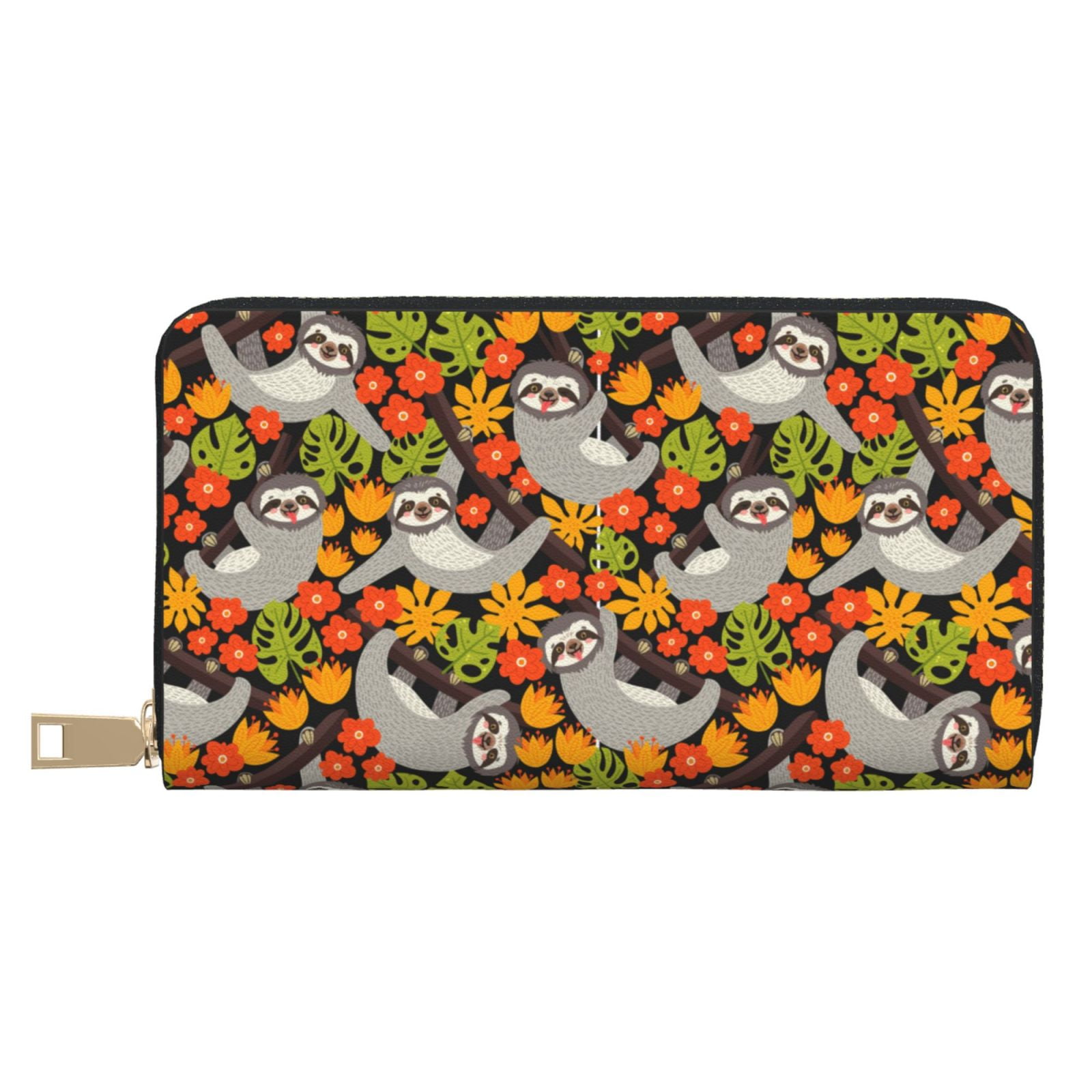 Wallets for Men With Money Clip, Sloth on the Branch Mens Wallet With ...