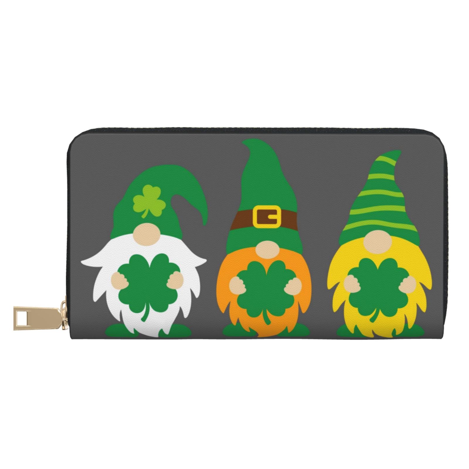 Wallets for Men With Money Clip, Spring St Patrick’S Day Irish Gnomes ...