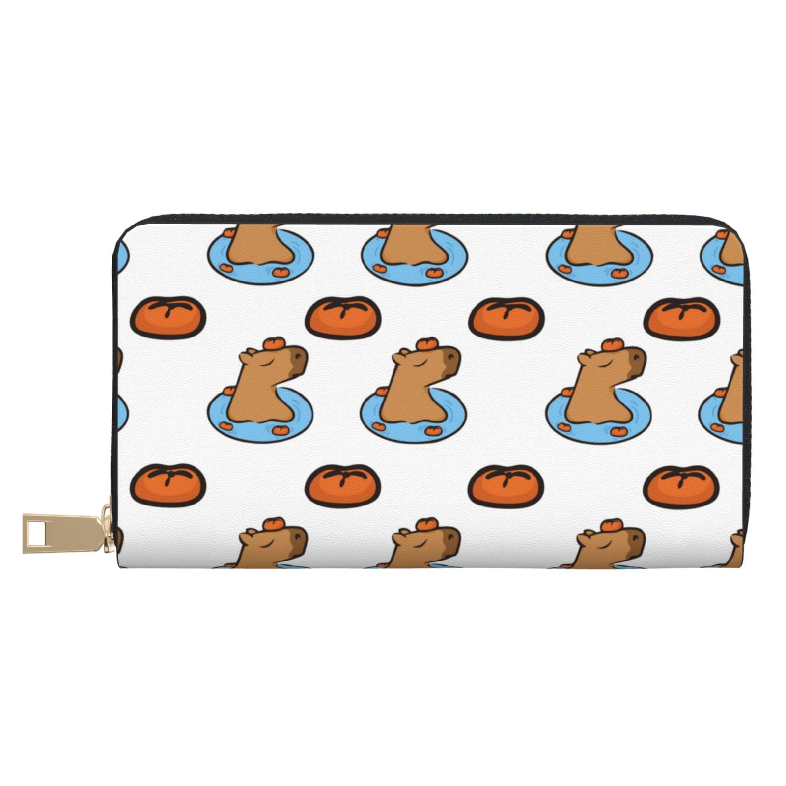 Wallets for Men With Money Clip, Swim Capybaras Mens Wallet With Credit ...