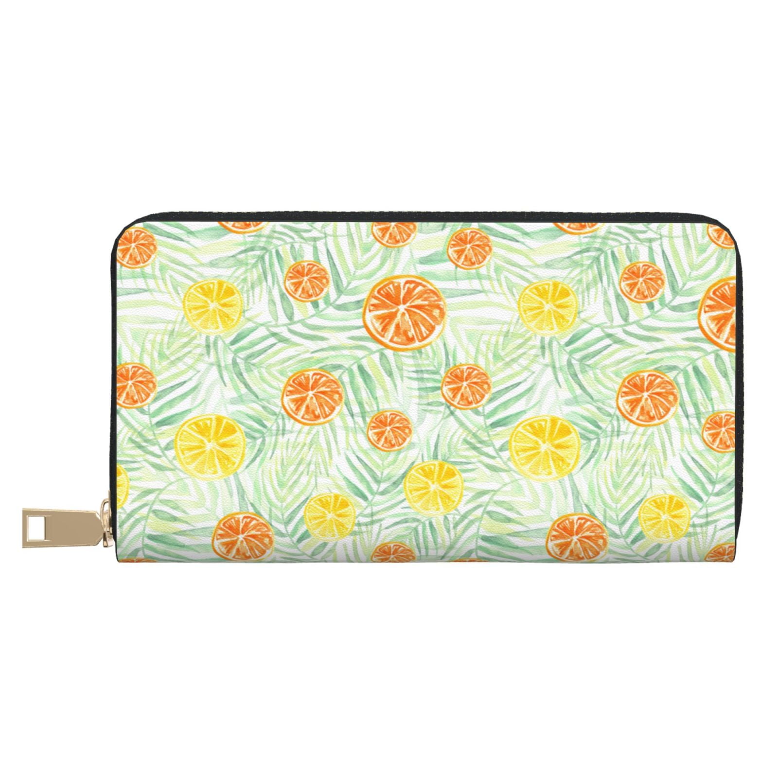 Wallets for Men With Money Clip, Tree Palms Lemon Mens Wallet With ...