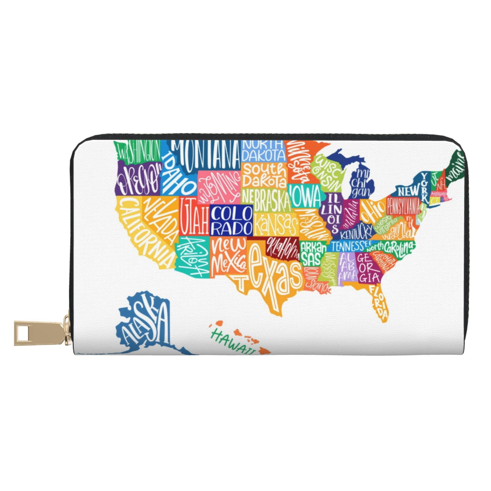 Wallets for Men With Money Clip, USA MAP Mens Wallet With Credit Card ...