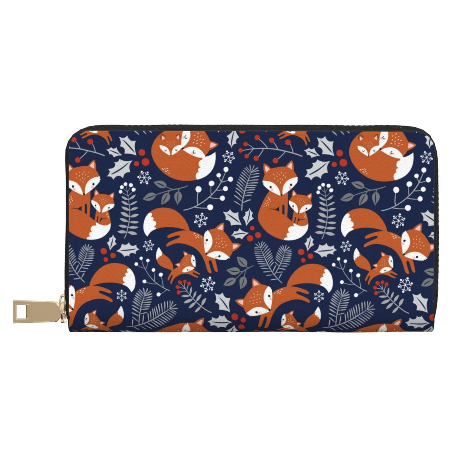 Wallets for Men With Money Clip, Vintage Blue Fox Family Mens Wallet ...