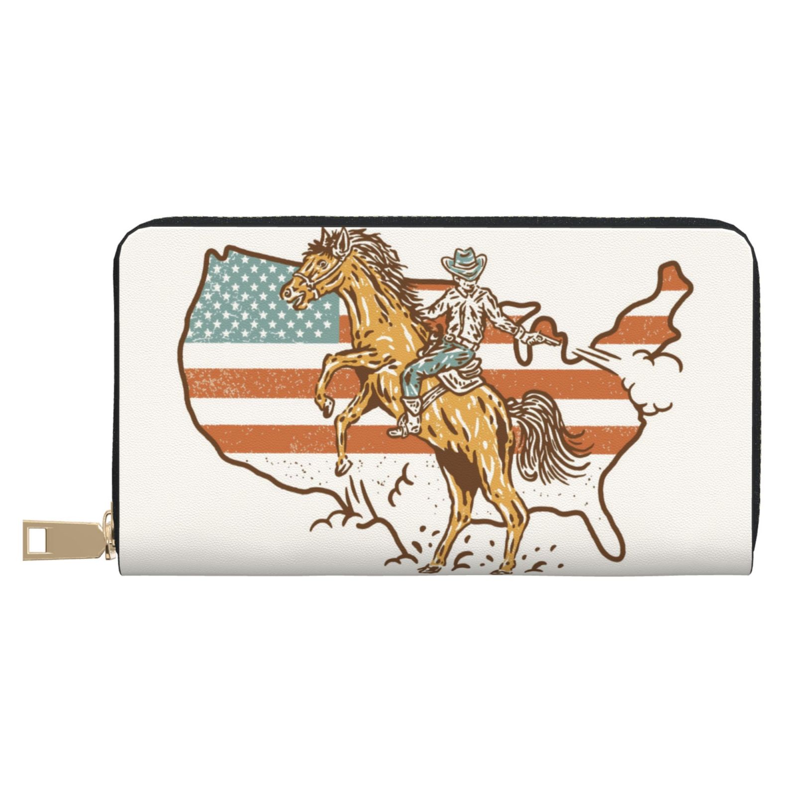 Wallets for Men With Money Clip, Vintage Wild West Cowboy Mens Wallet ...