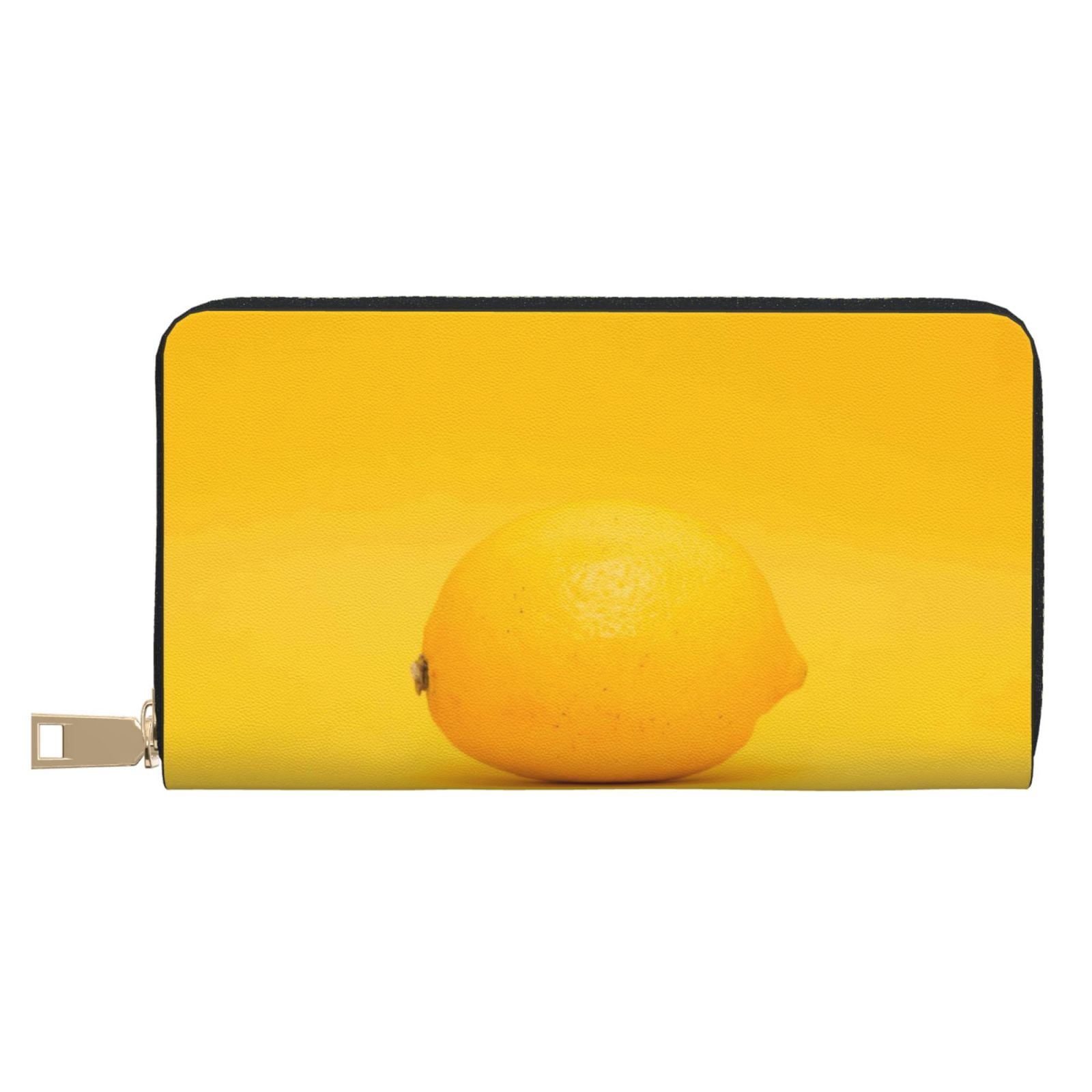 Wallets for Men With Money Clip, Yellow Lemon (2) Mens Wallet With ...