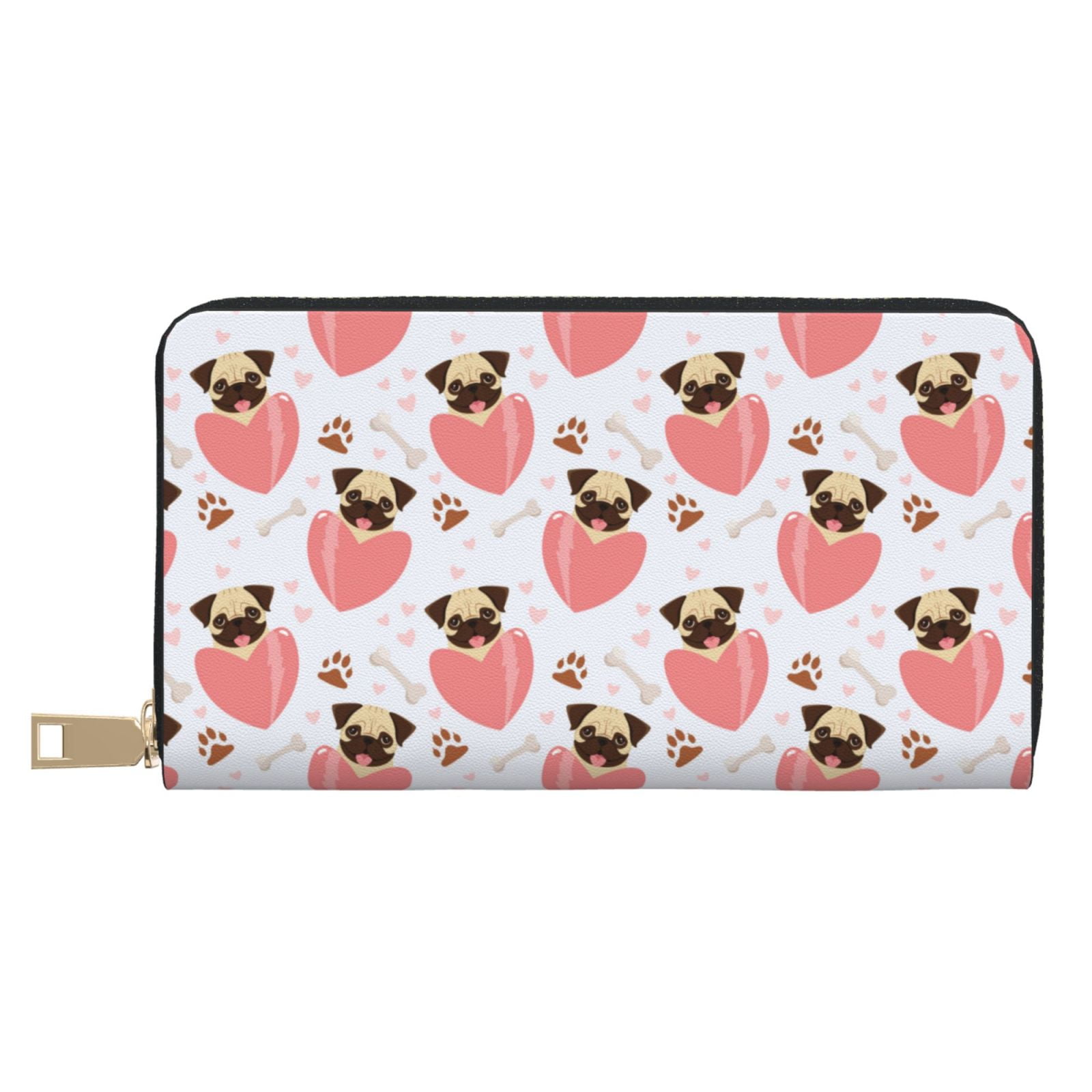 Wallets for Men With Money Clip, cartoon Dog heart Mens Wallet With ...