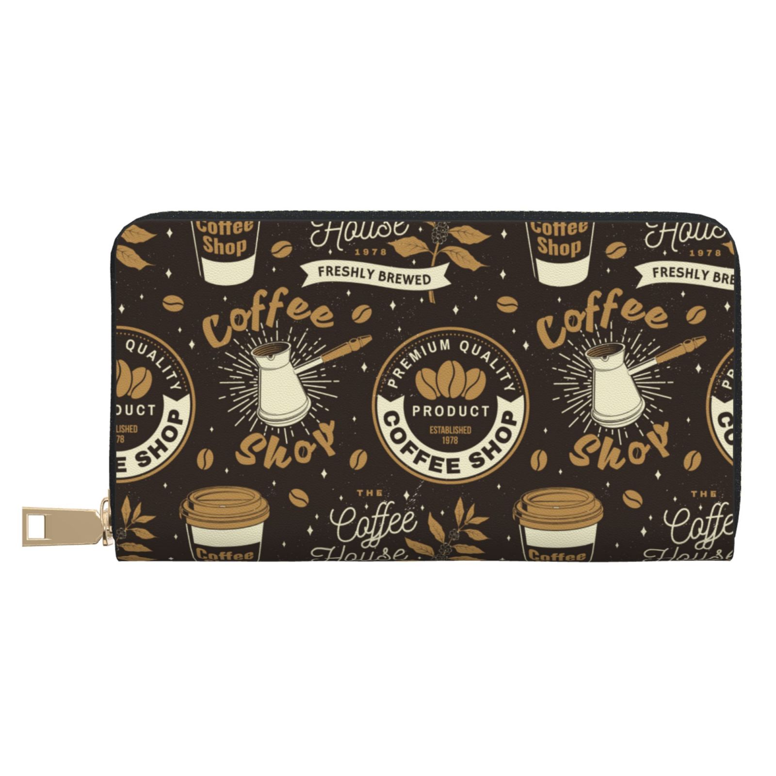 Wallets for Men With Money Clip, coffee shop house Mens Wallet With ...