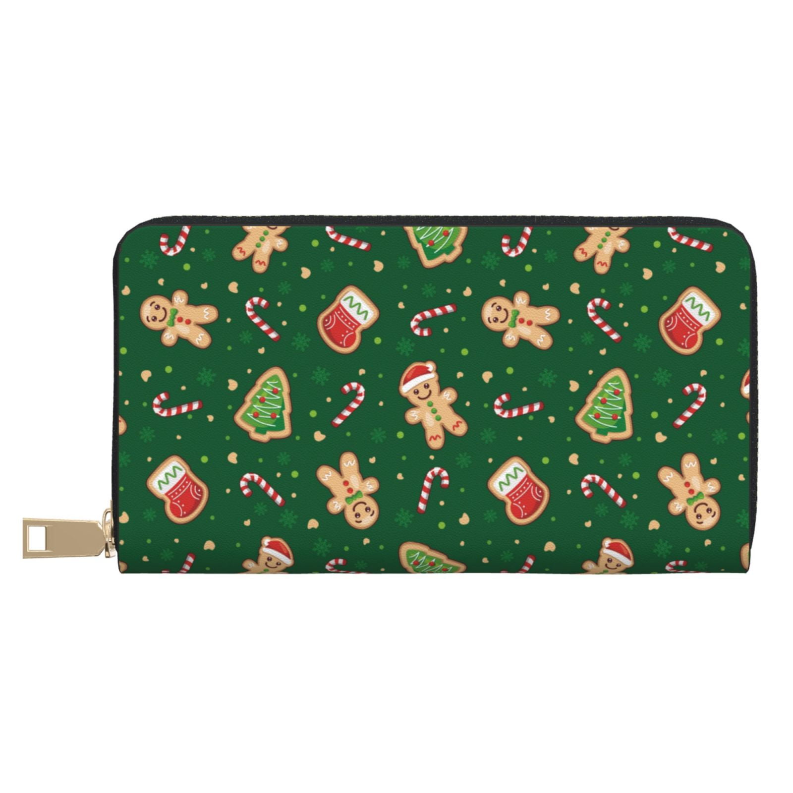 Wallets for Men With Money Clip, green Christmas Element Mens Wallet ...