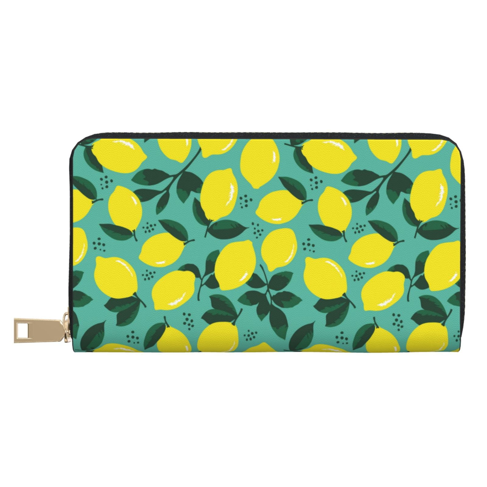 Wallets for Men With Money Clip, green Lemon leaf Mens Wallet With ...