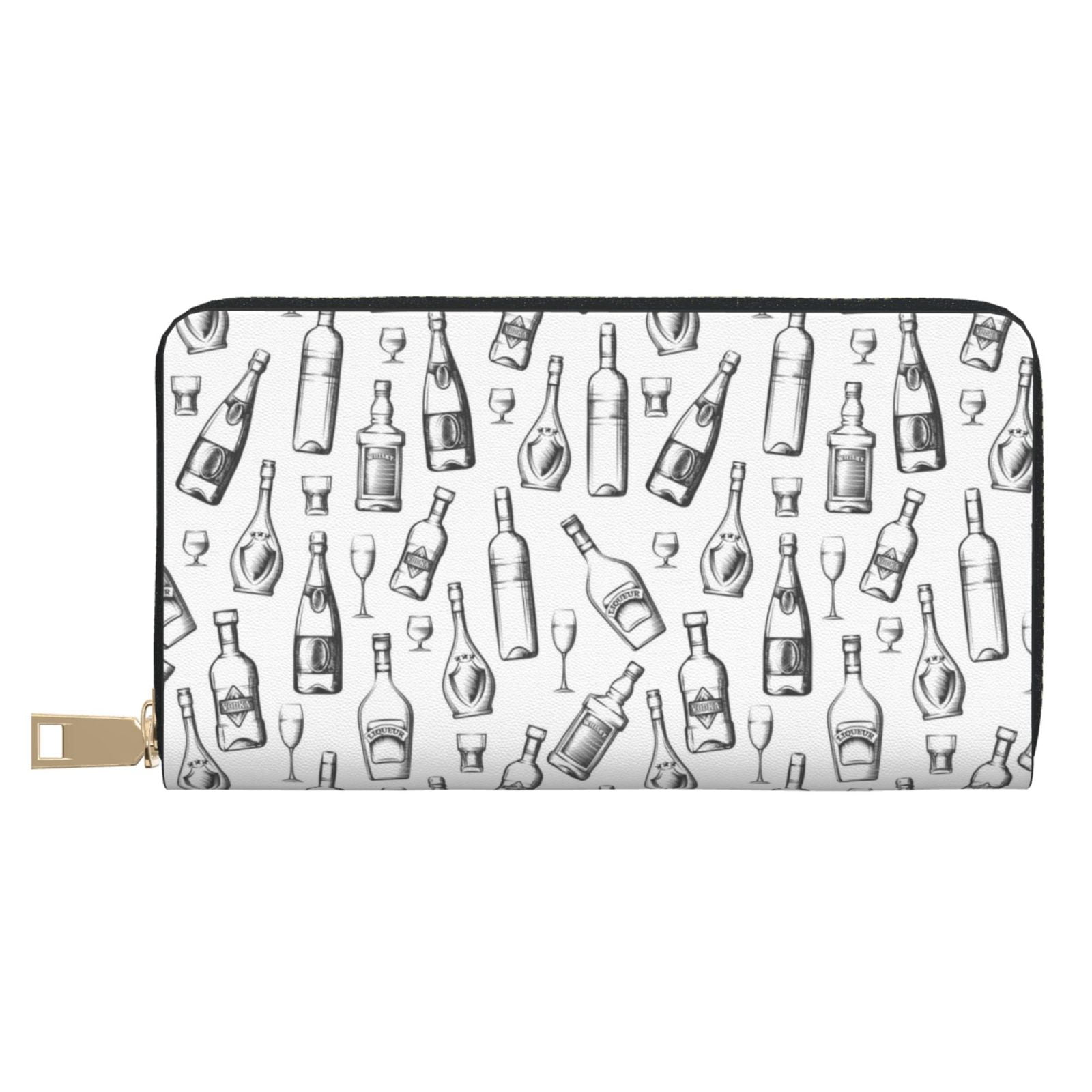 Wallets for Men With Money Clip, wine bottle Mens Wallet With Credit ...