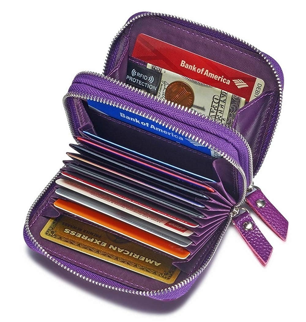 RFID Blocking Women's Wallet with Large Capacity, Secure Zipper ...