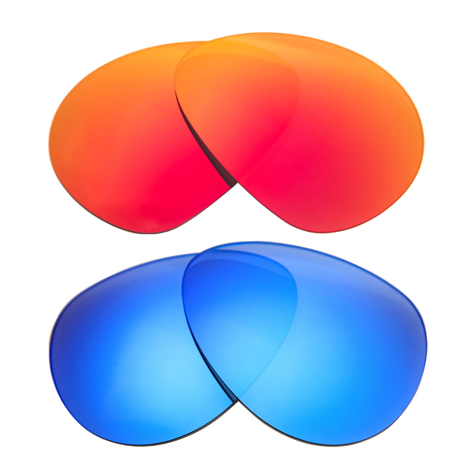Walleva Polarized Fire Red + Ice Blue Replacement Lenses For Costa Del ...