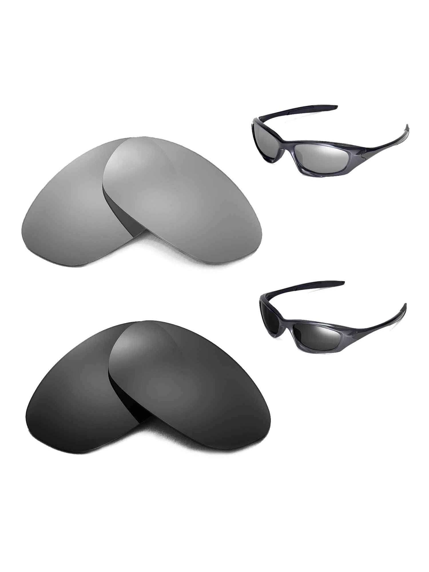 Walleva Polarized Titanium + Black Replacement Lenses For Oakley New ...