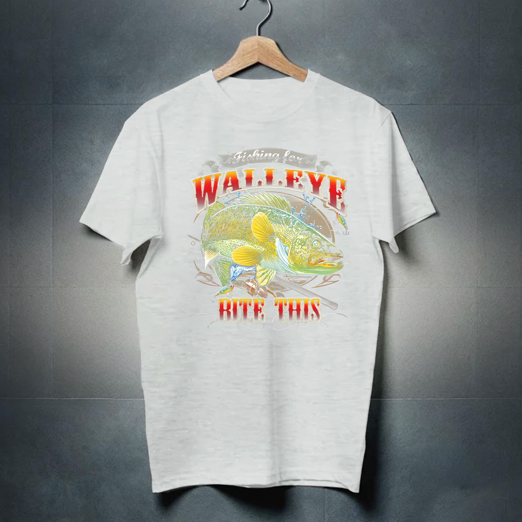 Walleye Bite This, Yellow Walleye, Gone Fishin Men's T-shirt-TH44755 ...