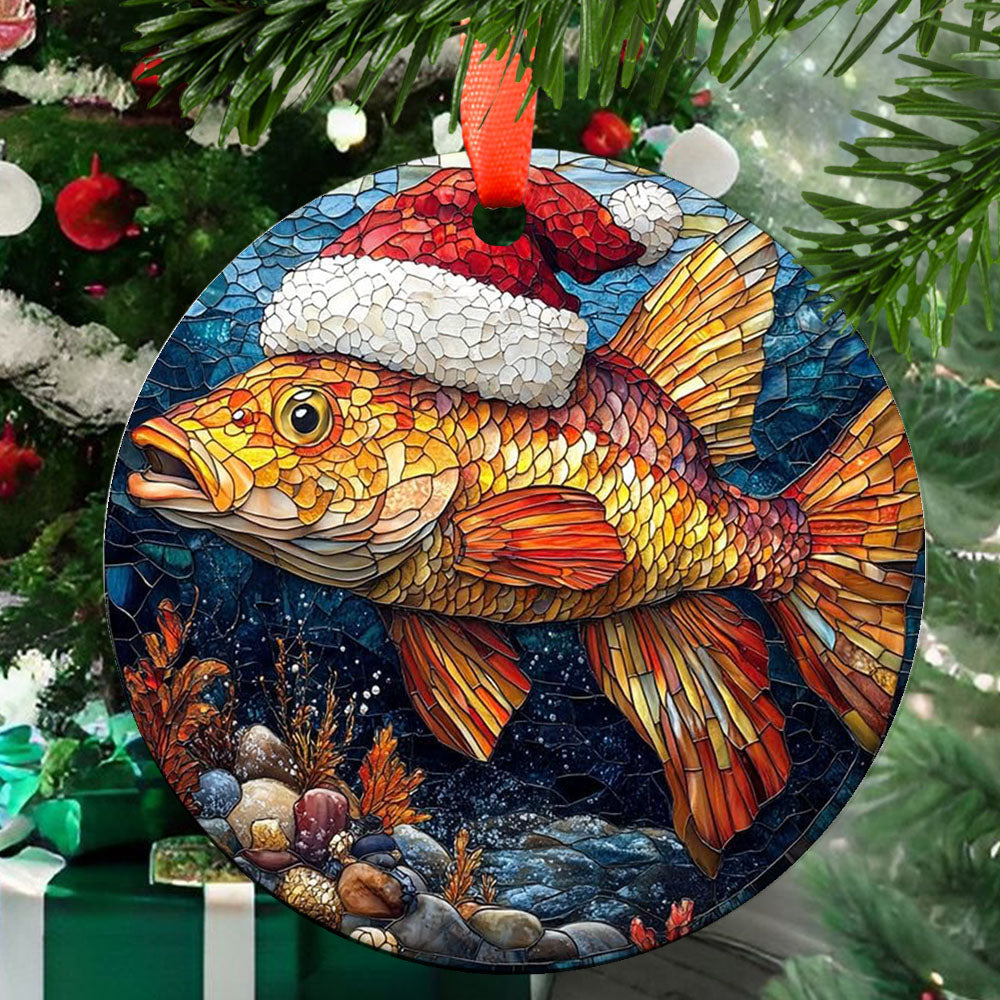 Walleye Fish 1 Ceramic/Acrylic Christmas Ornament, Autumn Feast Accent ...