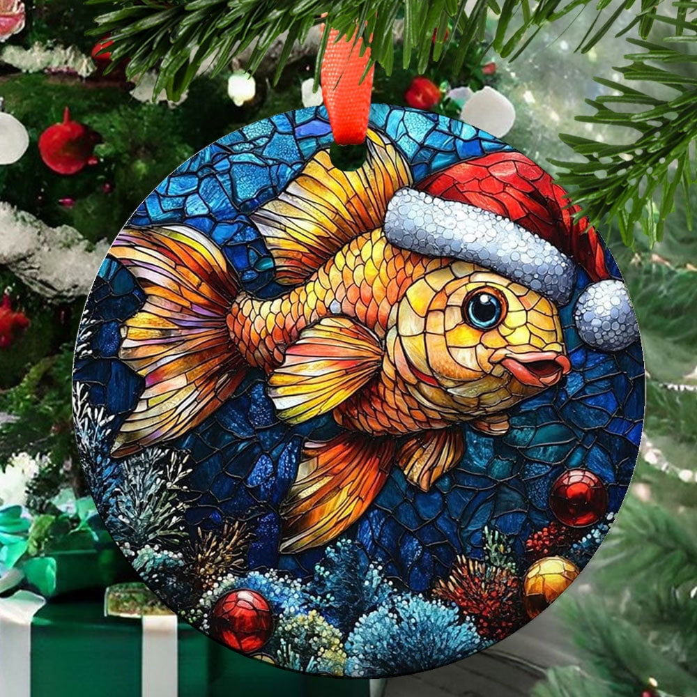 Walleye Fish 141 Ceramic/Acrylic Christmas Ornament, Warm Fall Feast ...