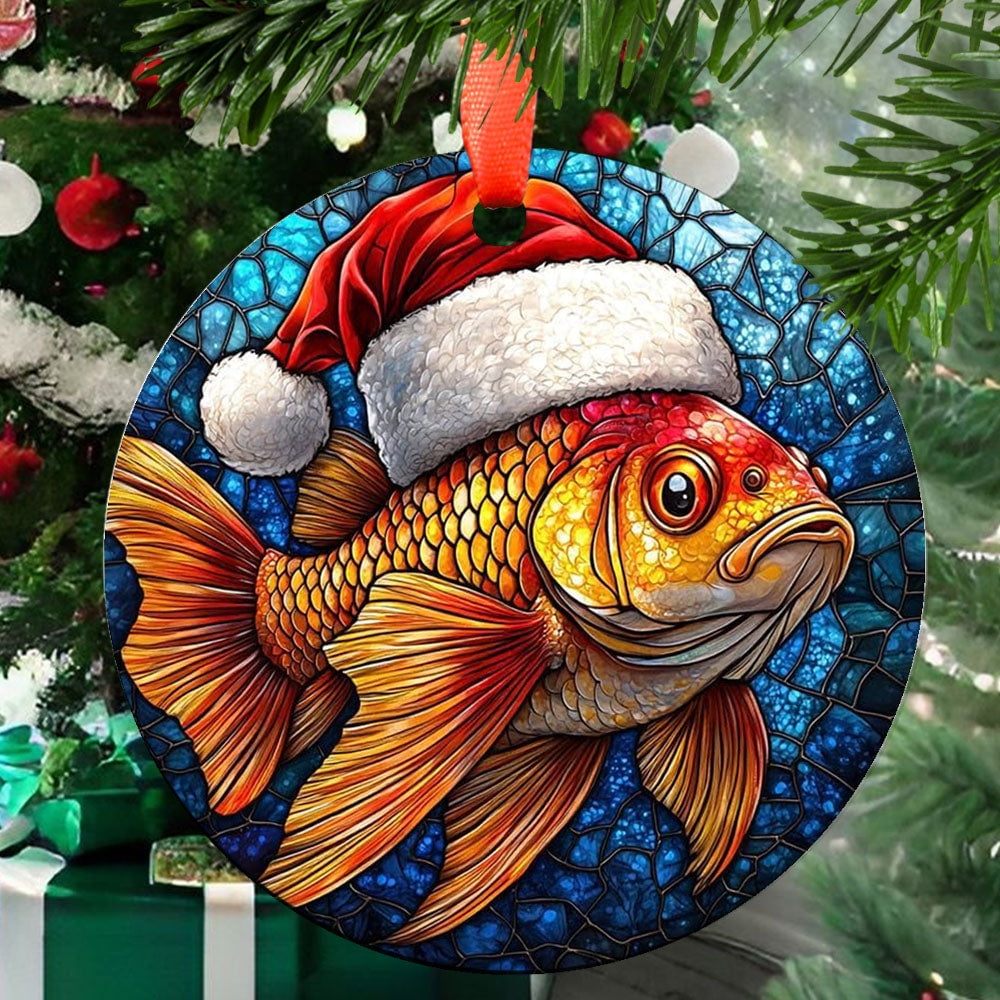 Walleye Fish 4 Ceramic/Acrylic Christmas Ornament, Gentle Mom Thank-You ...