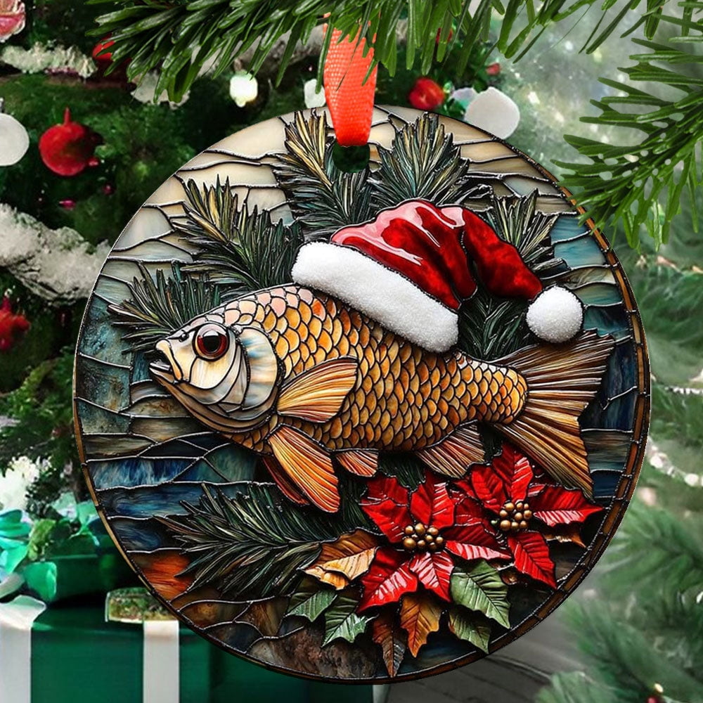 Walleye Fish 81 Ceramic/Acrylic Christmas Ornament, Warm Fall Feast ...