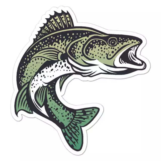 Walleye Fish Sticker Indoor Outdoor Phone Decal Water Bottle Stickers ...
