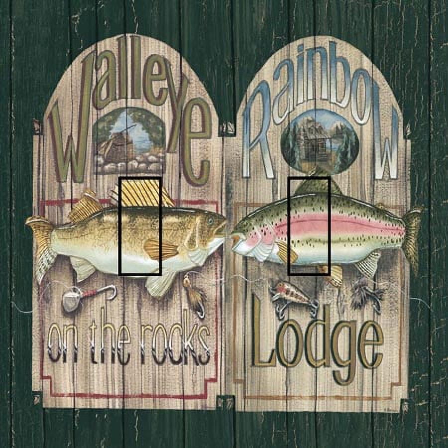 Walleye&Rainbow Double Toggle SwitchStix Peel and Stick Art Deco Switch ...