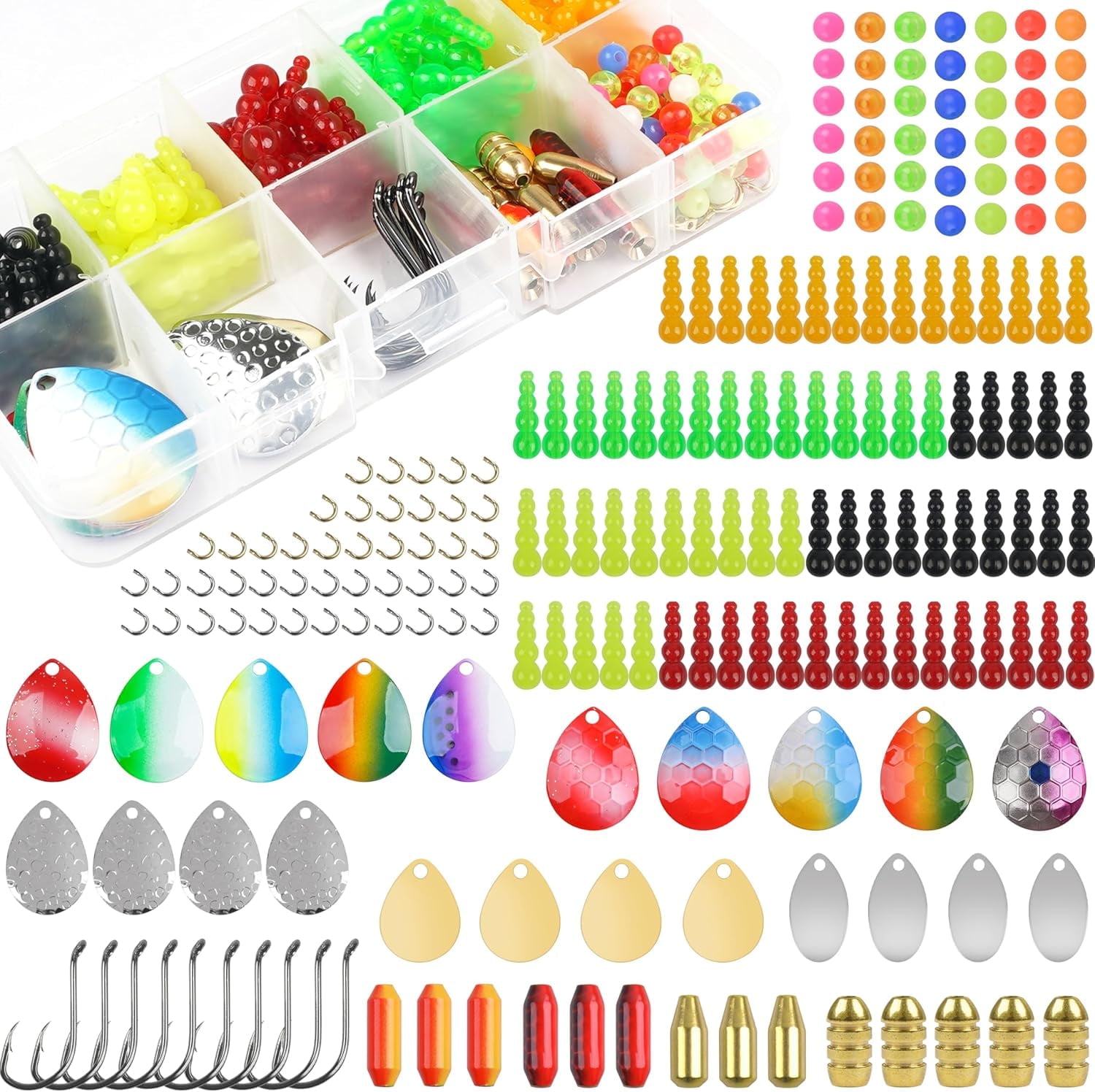 Walleye Spinner Rigs Kit Fishing Lure Making Kit,200 Pieces Fishing ...