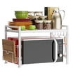 stusgo Extendable Microwave Shelf, Adjustable Toaster Oven Rack Kitchen ...