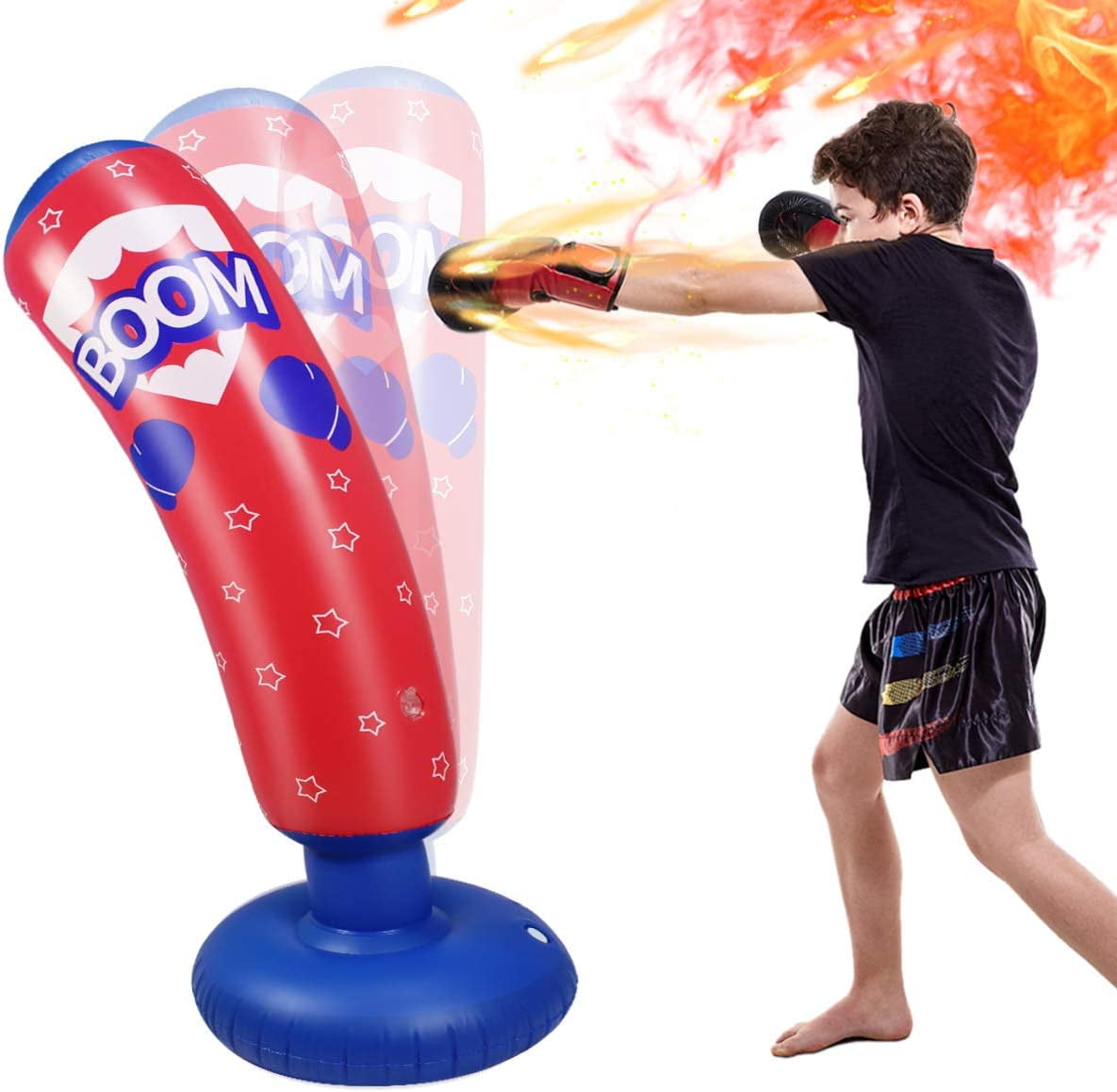 Wallfire Kids Punching Bag,Inflatable Free Standing Boxing Bag for ...